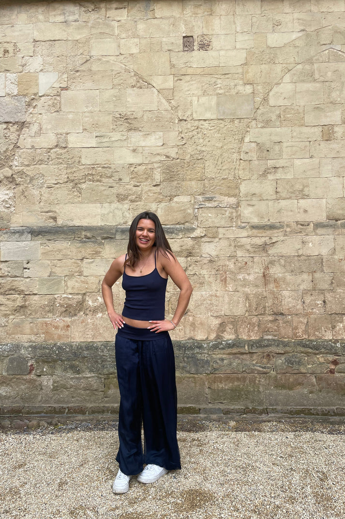 Sapphire Silk Trousers – Tabitha